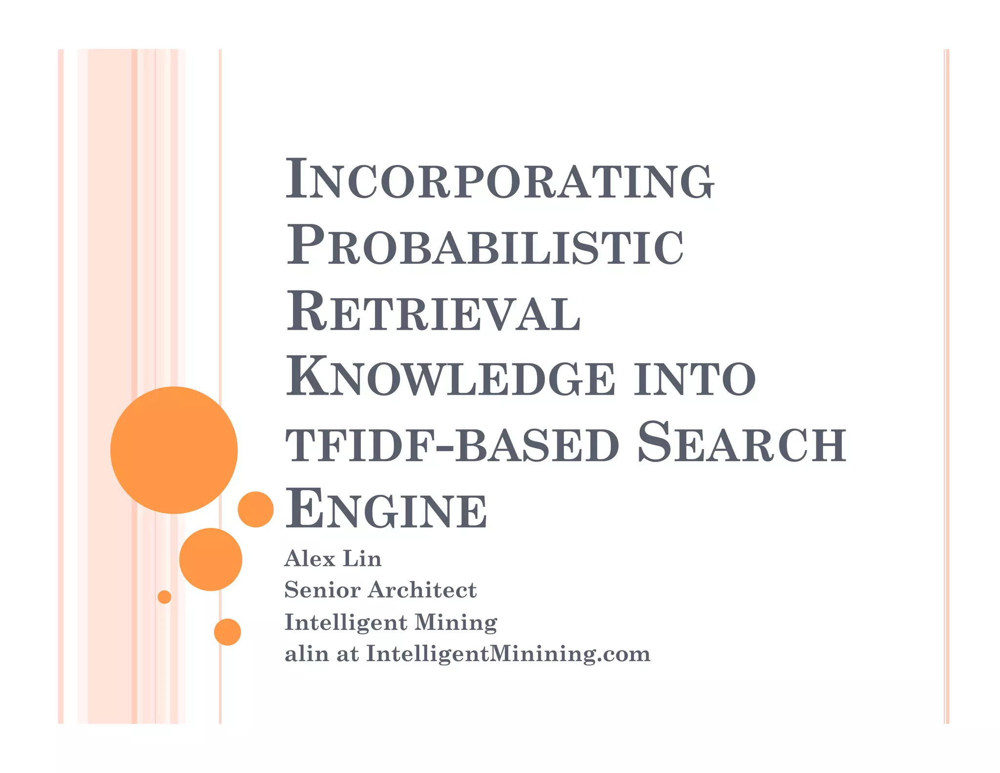 Probabilistic Retrieval TFIDF | PDF