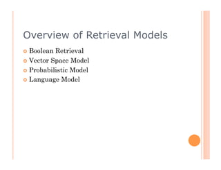 Probabilistic Retrieval TFIDF | PDF