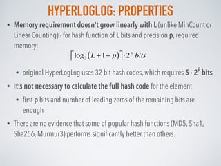 Probabilistic data structures. Part 2. Cardinality | PPT