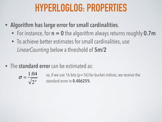 Probabilistic data structures. Part 2. Cardinality | PPT