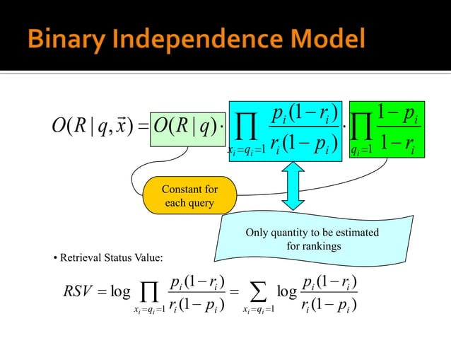 Probabilistic information retrieval models & systems