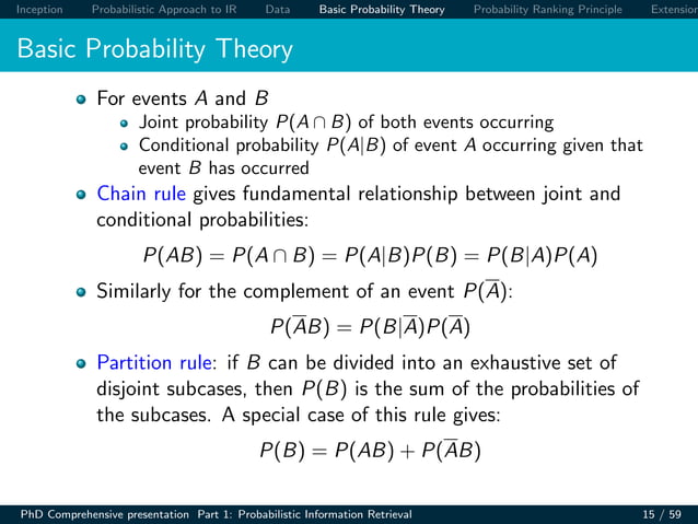 Probabilistic Information Retrieval | PDF | Search | Internet