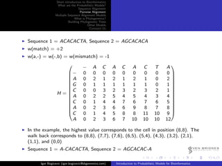 Introduction to Probabilistic Models for Bioinformatics | PDF