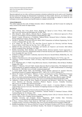 Probabilistic models for anomaly detection based on usage of network traffic | PDF