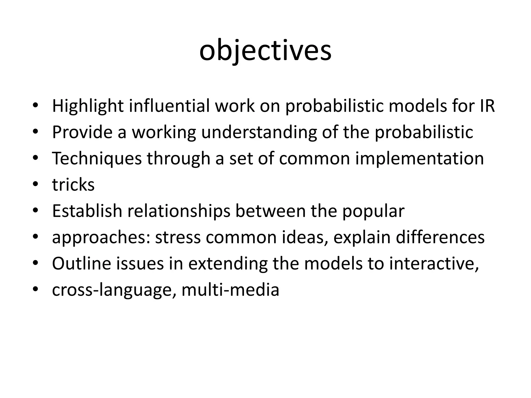 Probabilistic retrieval model | PPTX