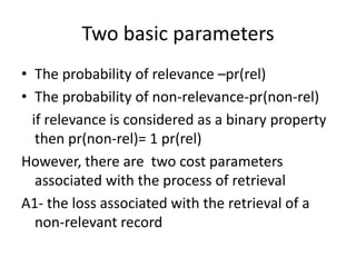 Probabilistic retrieval model | PPTX