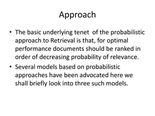 Probabilistic retrieval model | PPTX