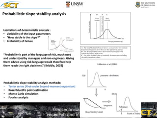 Probabilistic slope stability analysis as a tool to optimise a geotechnical site investigation ...
