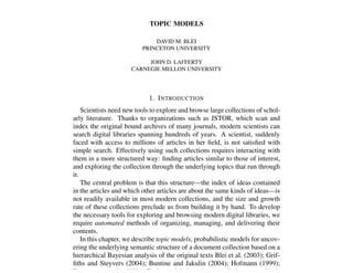 Probabilistic Topic Models | PPT