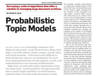 Probabilistic Topic Models | PPT