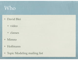 Probabilistic Topic Models | PPT