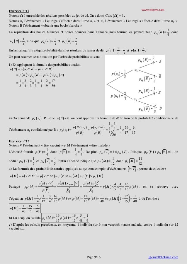probabilité seconde exercices