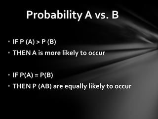 Probabilities | PPTX