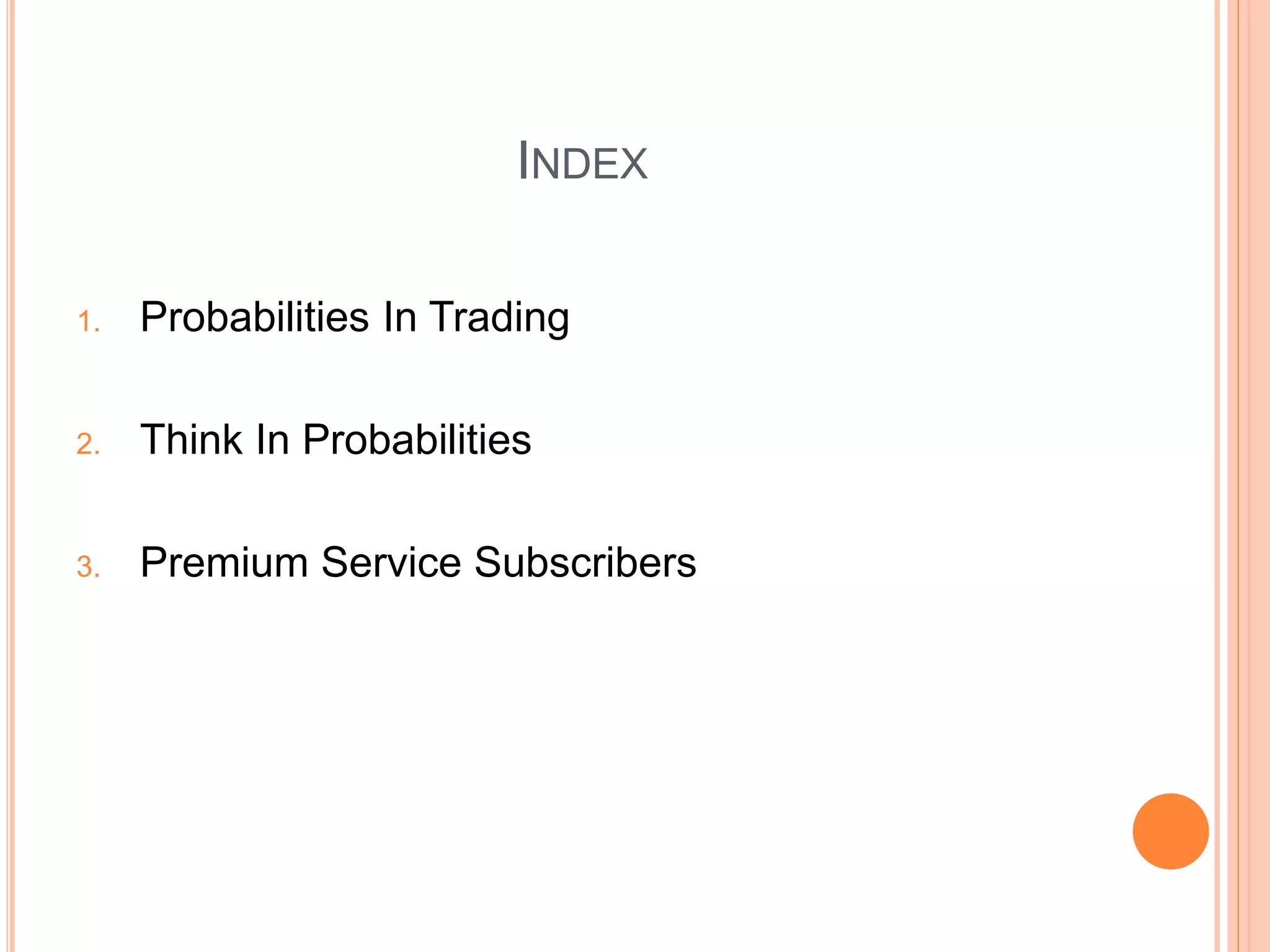Probabilities in trading | PPT