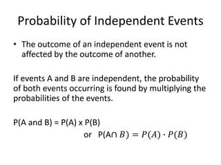 Introduction of Probability | PPTX