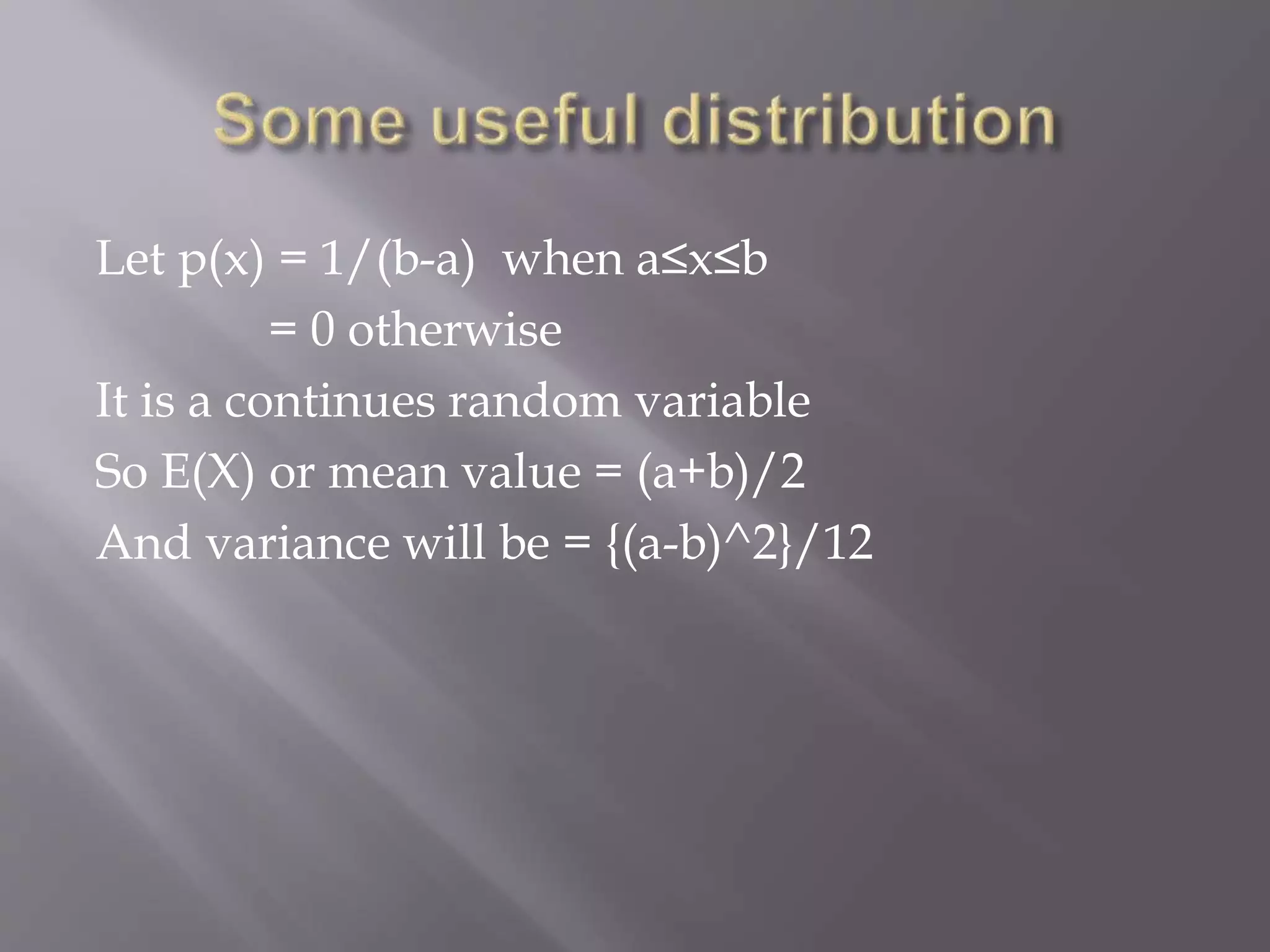 Probability and Random Variables | PPTX