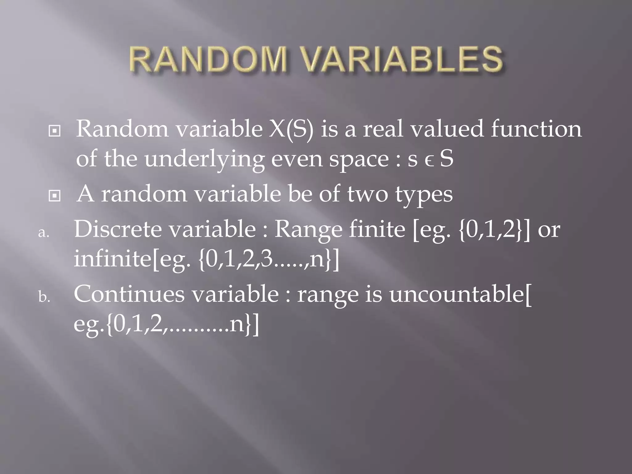 Probability and Random Variables | PPTX