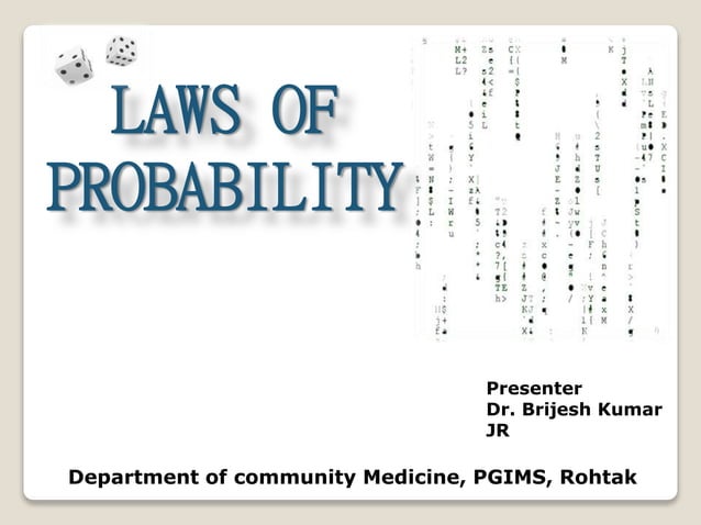 Laws of probability | PPTX | Physics | Science