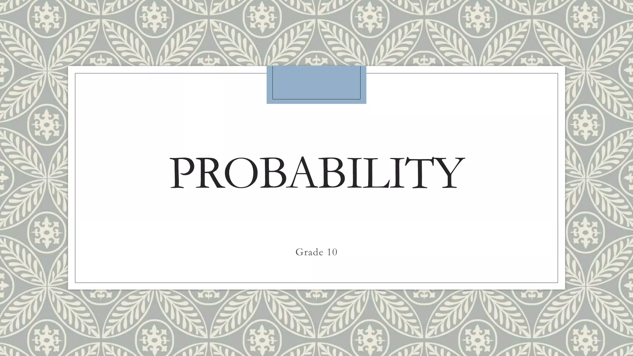 Probability | PPT