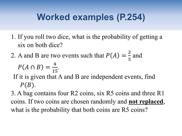 Probability (gr.11) | PPTX | Physics | Science