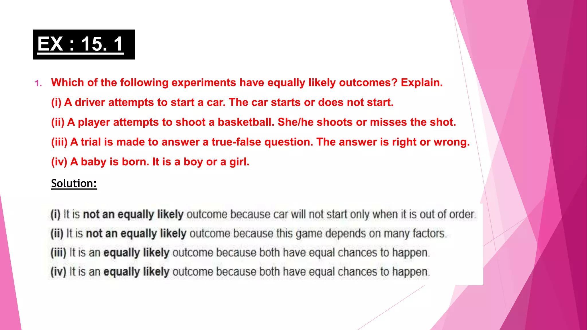 Probability class 10 | PPTX