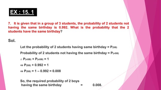 Probability class 10 | PPTX