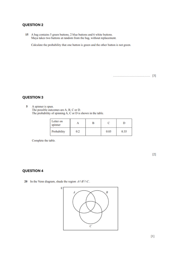 PROBABILITY IGCSE MATHEMATICS QUESTIONS.pdf