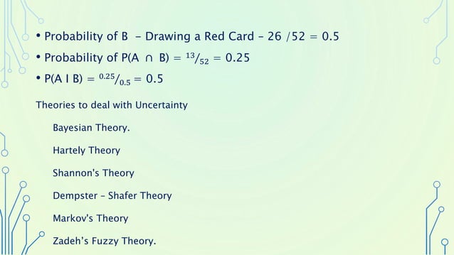 Probability in artificial intelligence.pptx | Artificial Intelligence | Technology & Computing