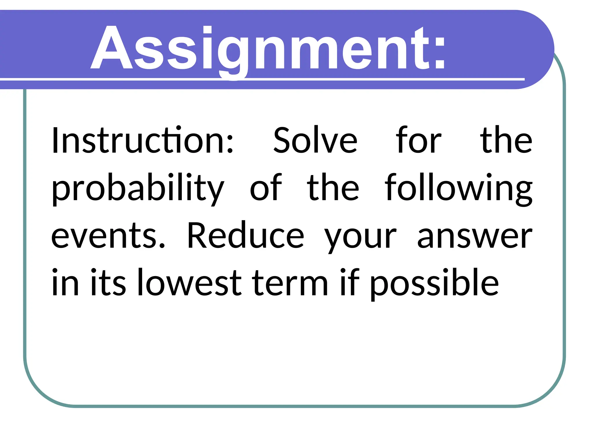 probability of simple events and its definition | PPT