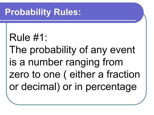 probability of simple events and its definition | PPT