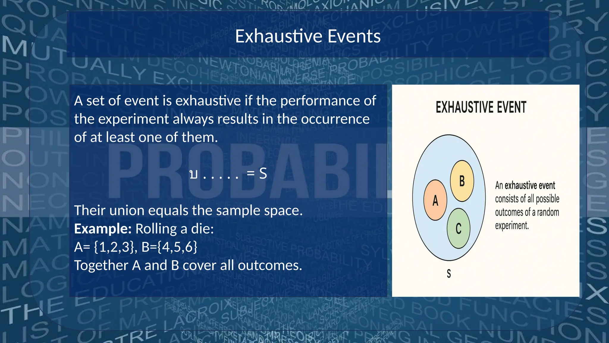 Probability, Random Space, Sample Space and Types of events.pptx