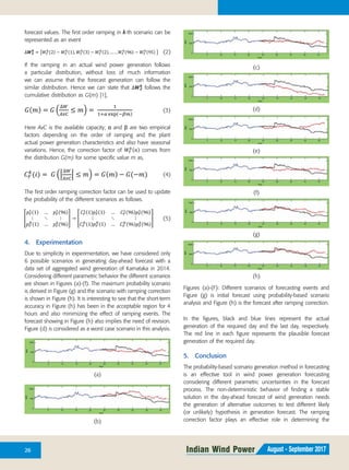 Probability based scenario analysis & ramping correction factor in wind power generation ...
