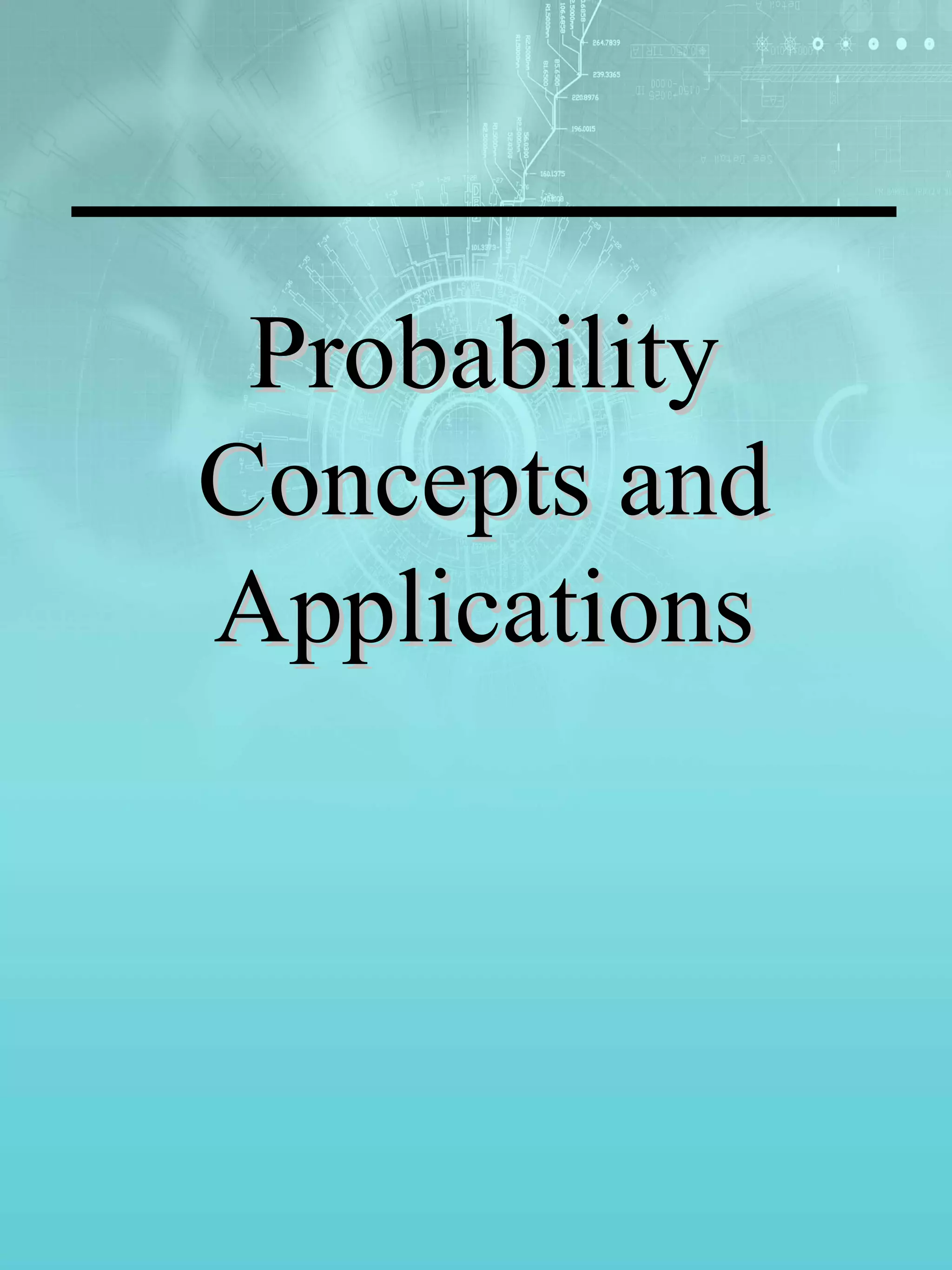 Probability Concepts Applications | PPT