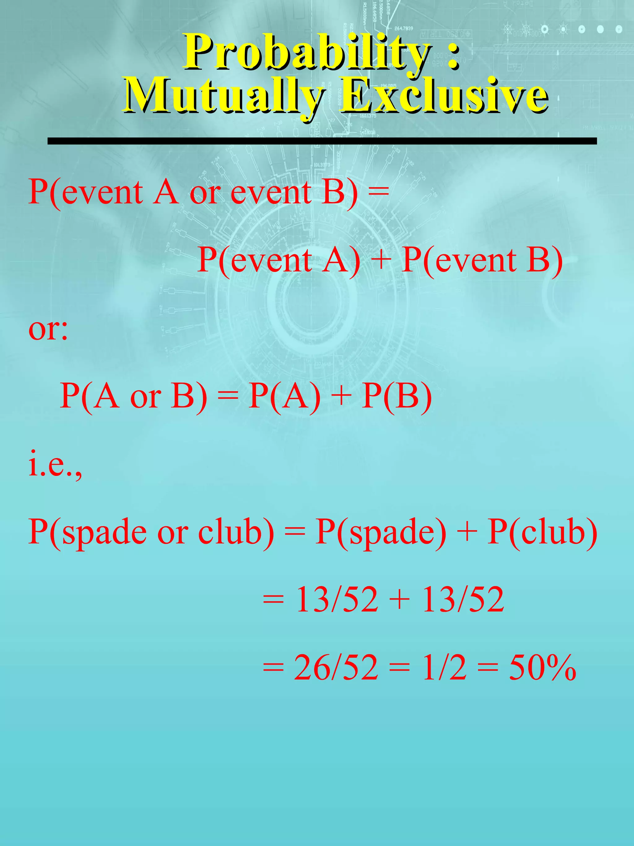 Probability Concepts Applications | PPT