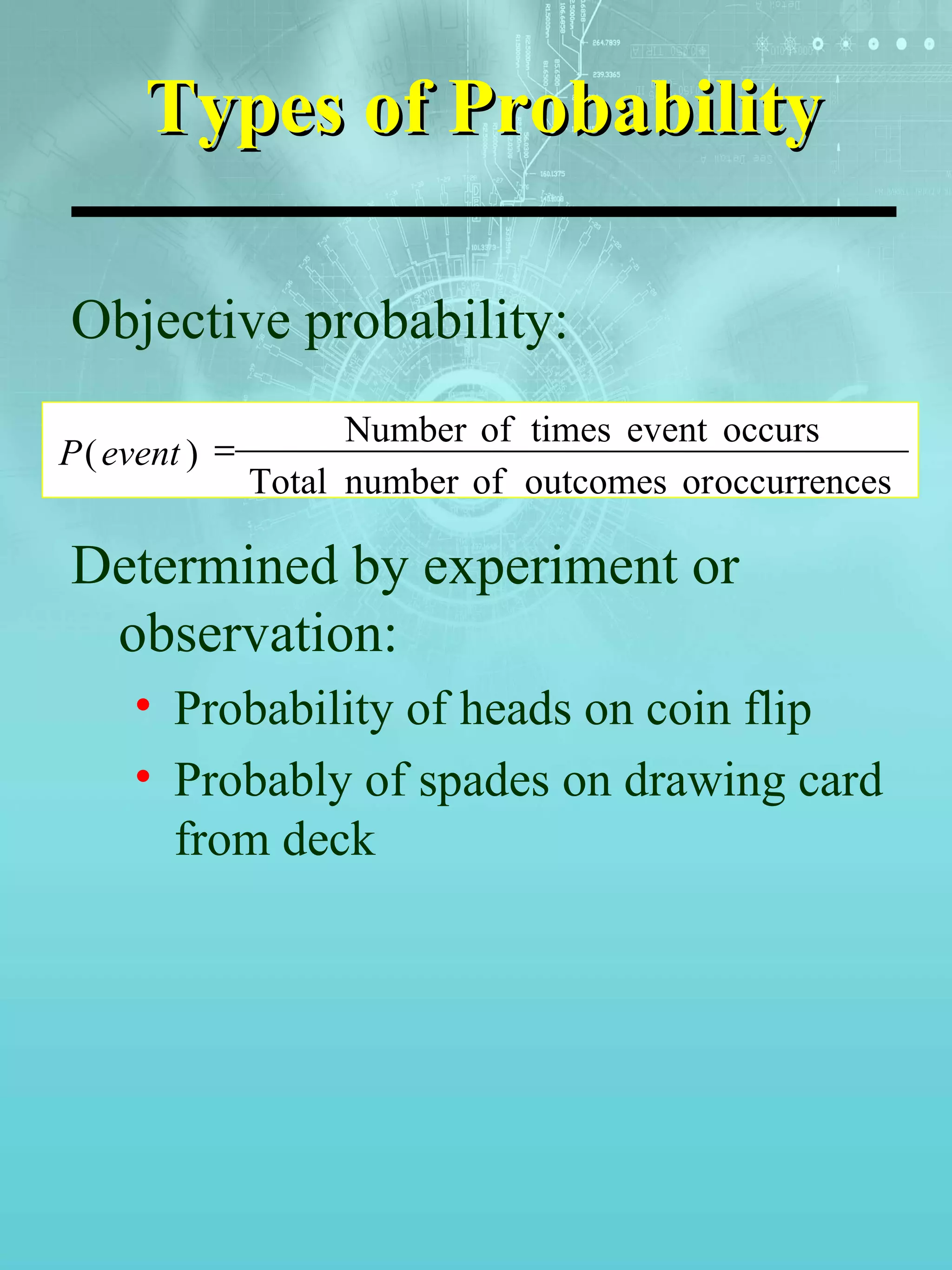 Probability Concepts Applications | PPT