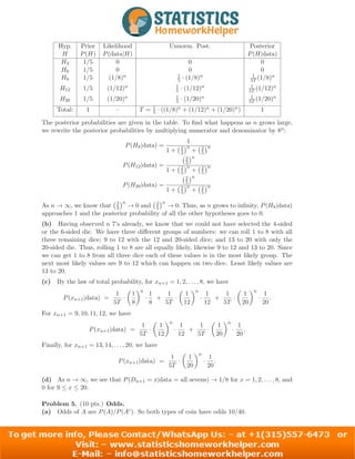 Probability Homework Help | PDF