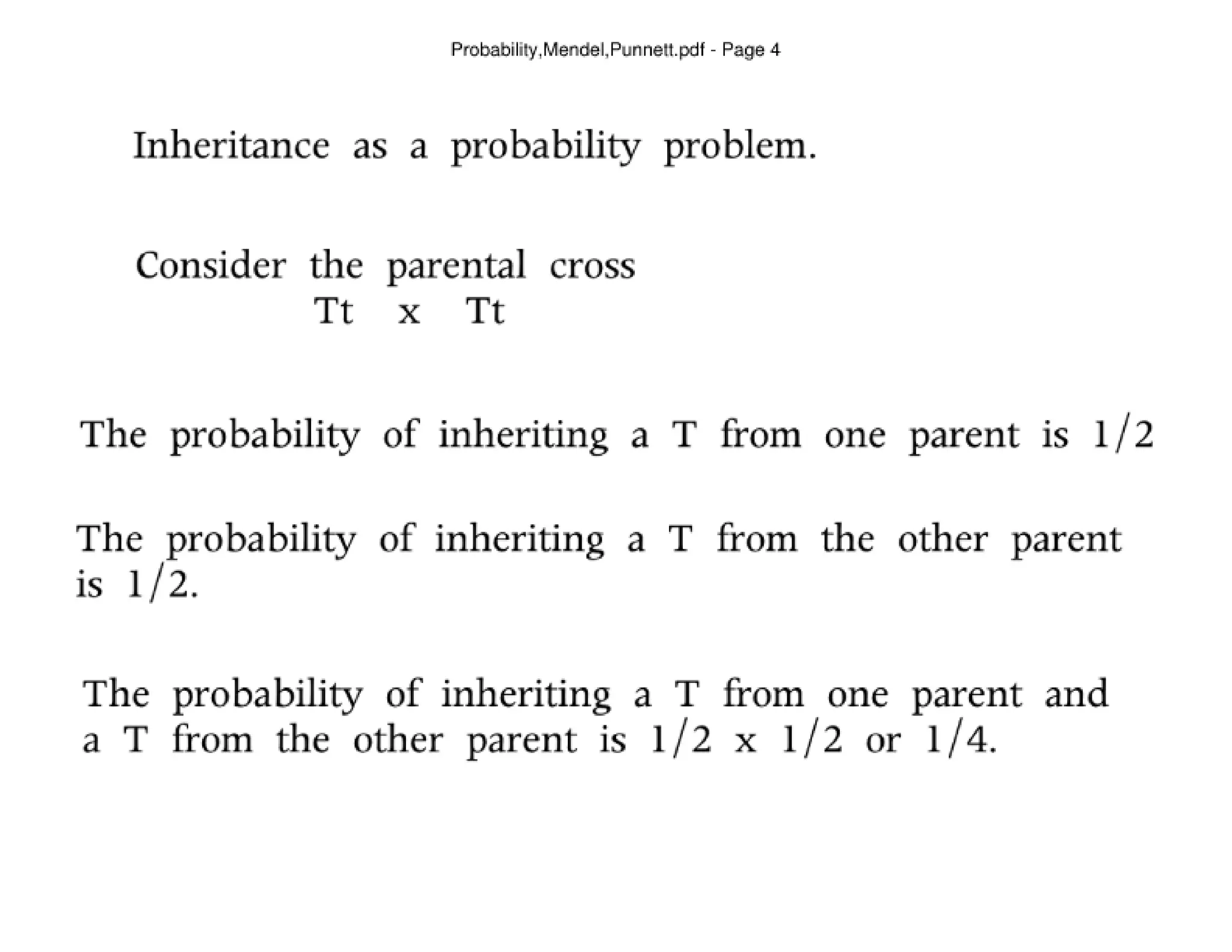Probability, Mendel and Punnett Square | PDF | Biological Sciences ...