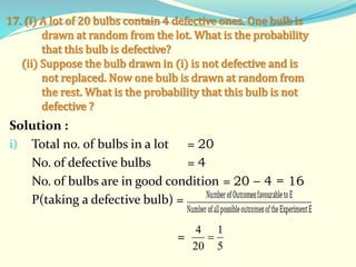 Probability PART 3 - X NCERT | PPTX