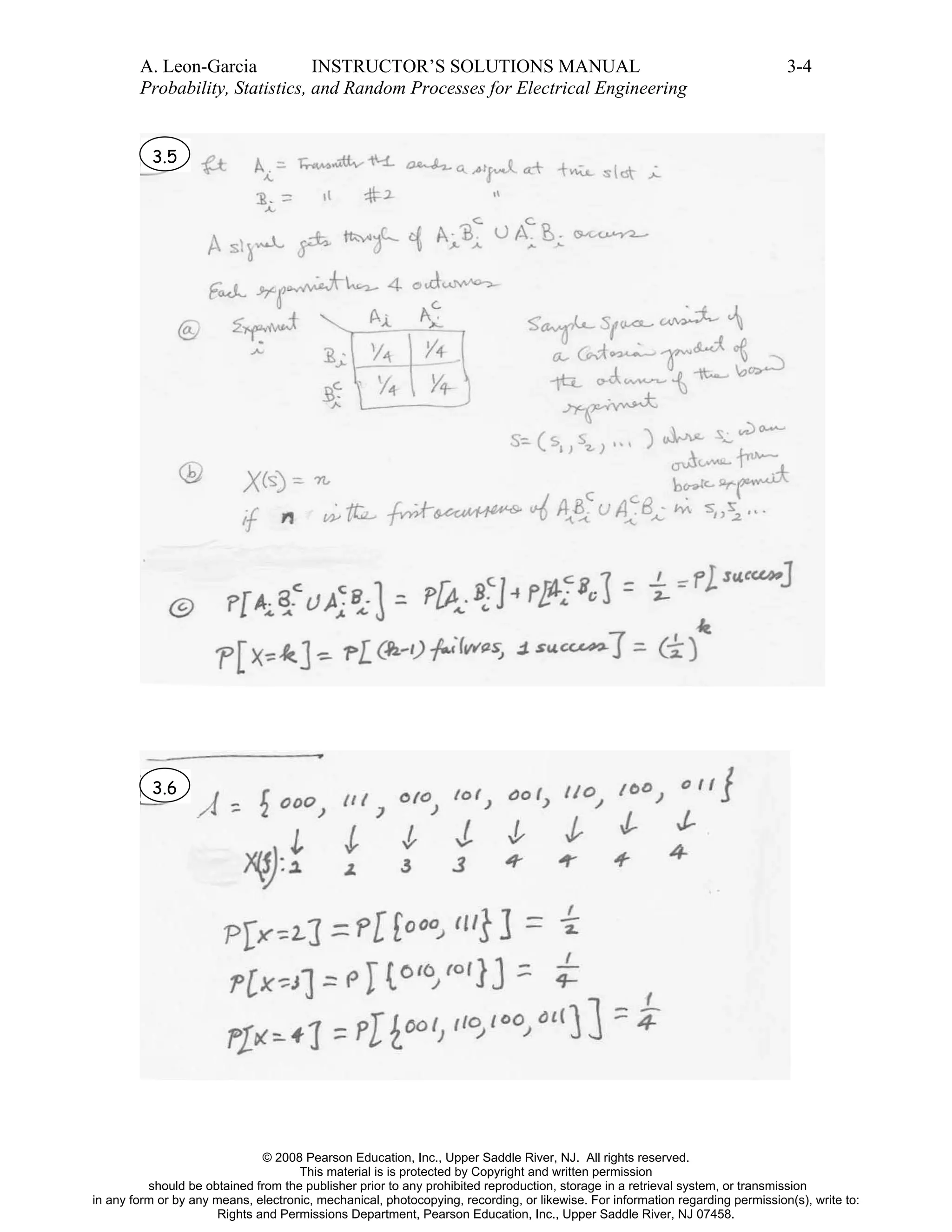 Probability Statistics and Random Processes for Electrical Engineering ...