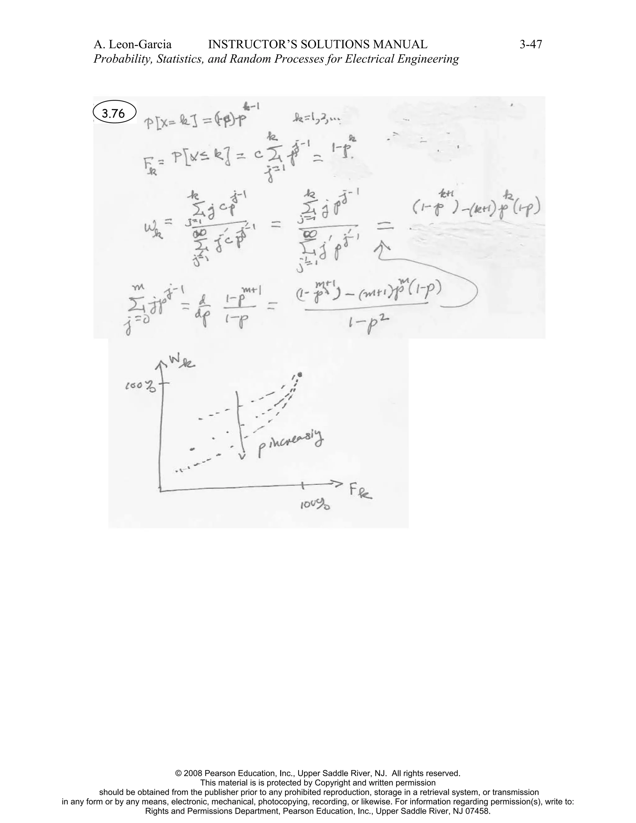 Probability Statistics and Random Processes for Electrical Engineering 3rd Edition Leon ...