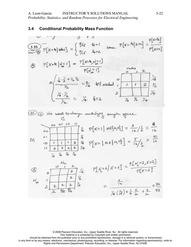 Probability Statistics and Random Processes for Electrical Engineering 3rd Edition Leon ...