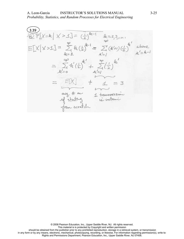 Probability Statistics and Random Processes for Electrical Engineering ...