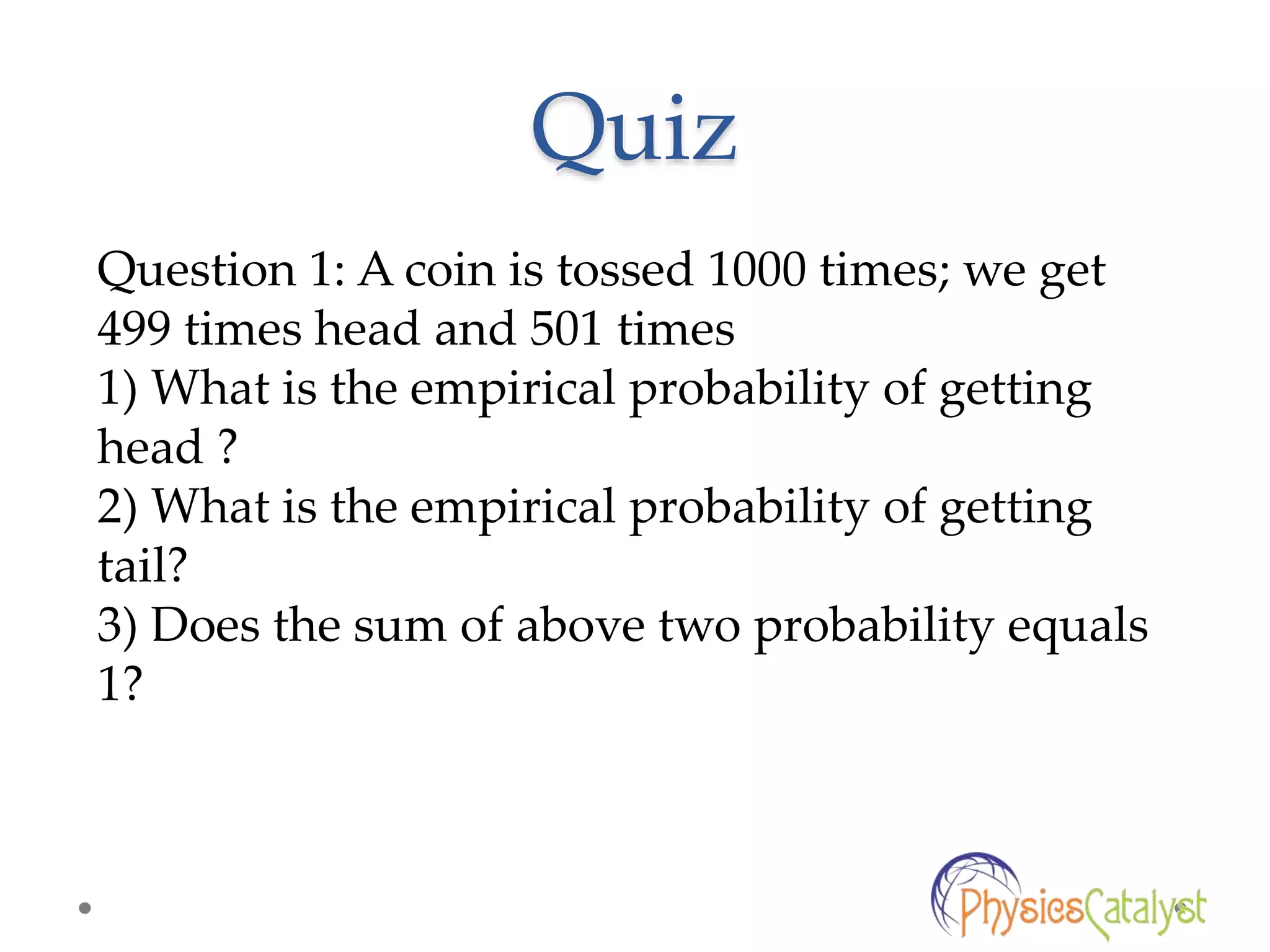 Probability Problems | PPTX | Physics | Science