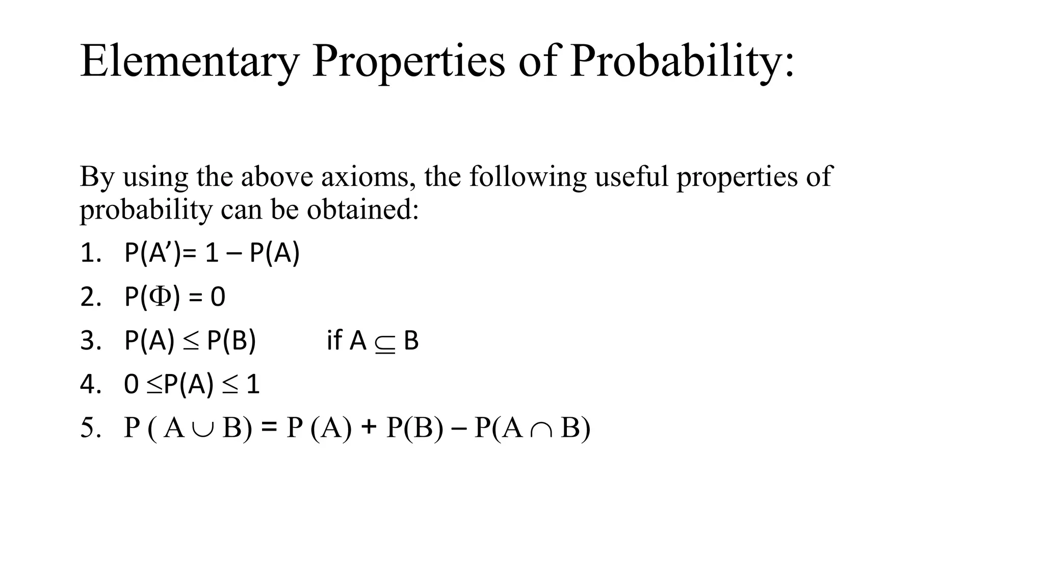 Axioms of Probability | PPTX