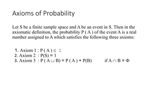 Axioms of Probability | PPT