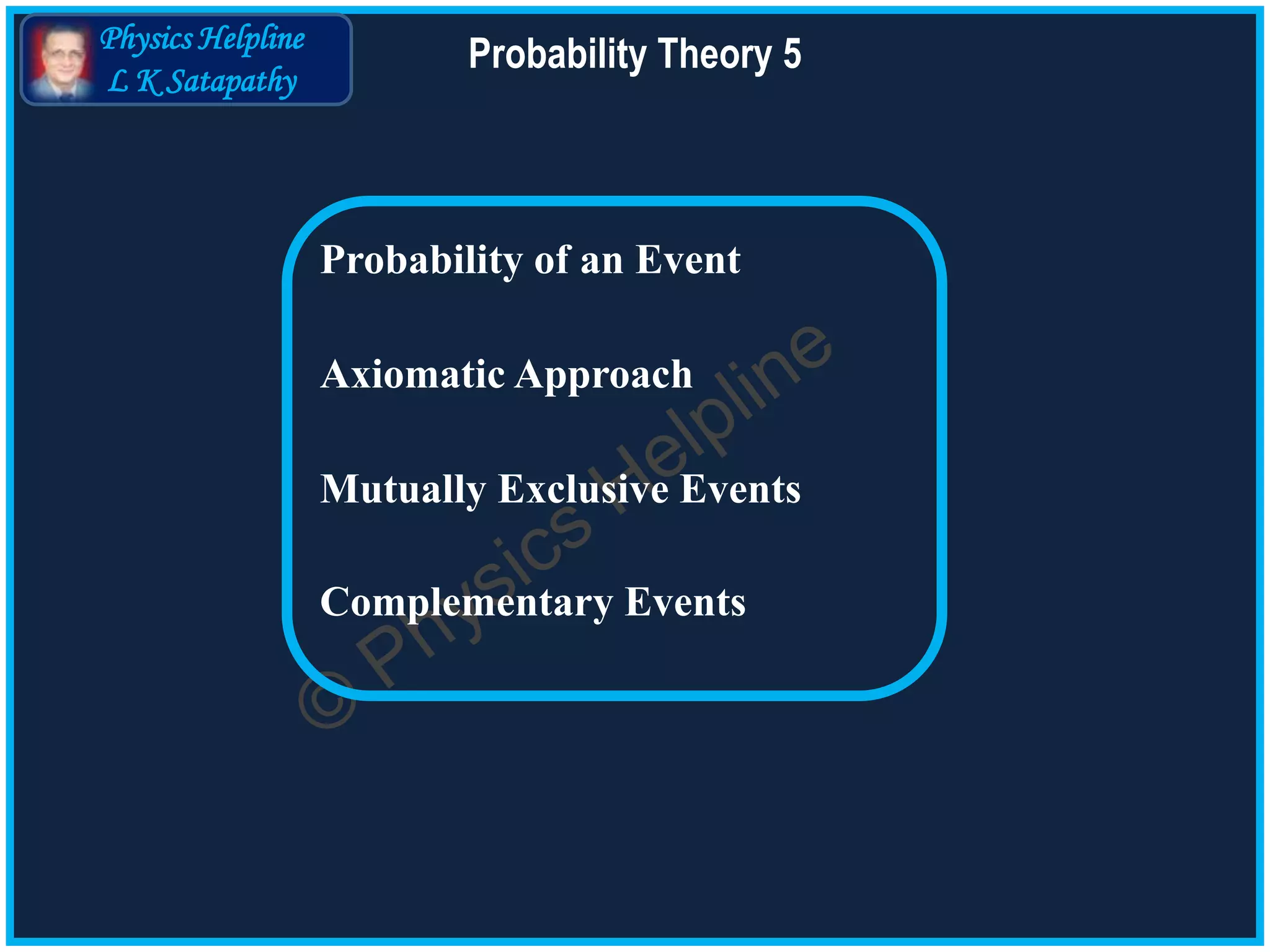 Probability Theory 5 | PPTX | Physics | Science