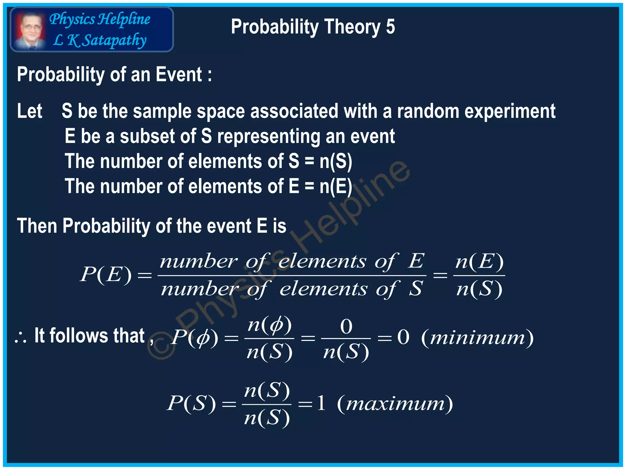 Probability Theory 5 | PPTX | Physics | Science