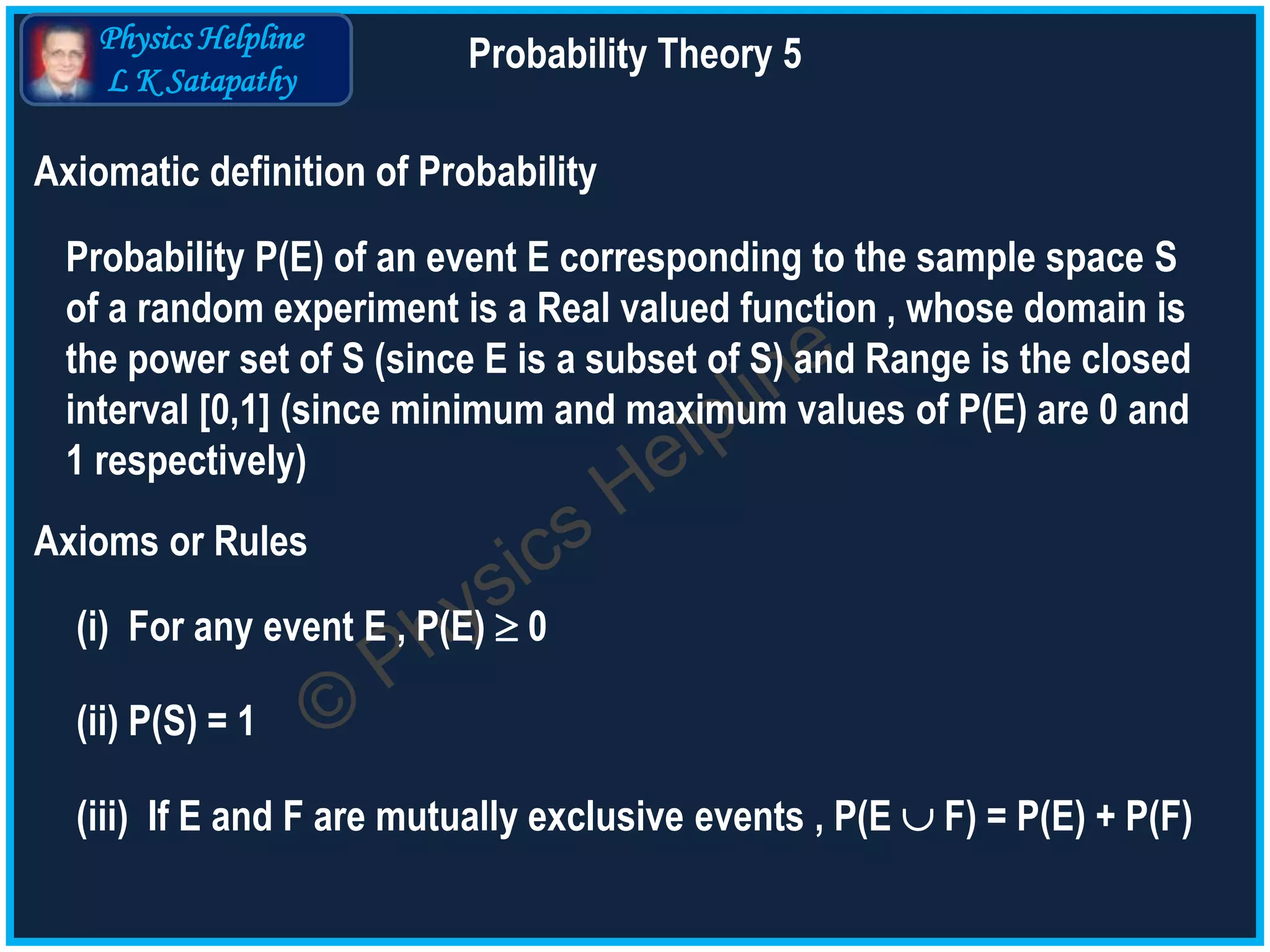 Probability Theory 5 | PPTX | Physics | Science