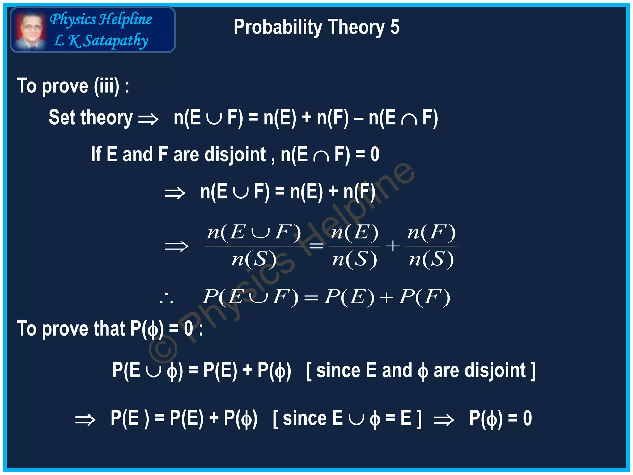 Probability Theory 5 | PPTX | Physics | Science