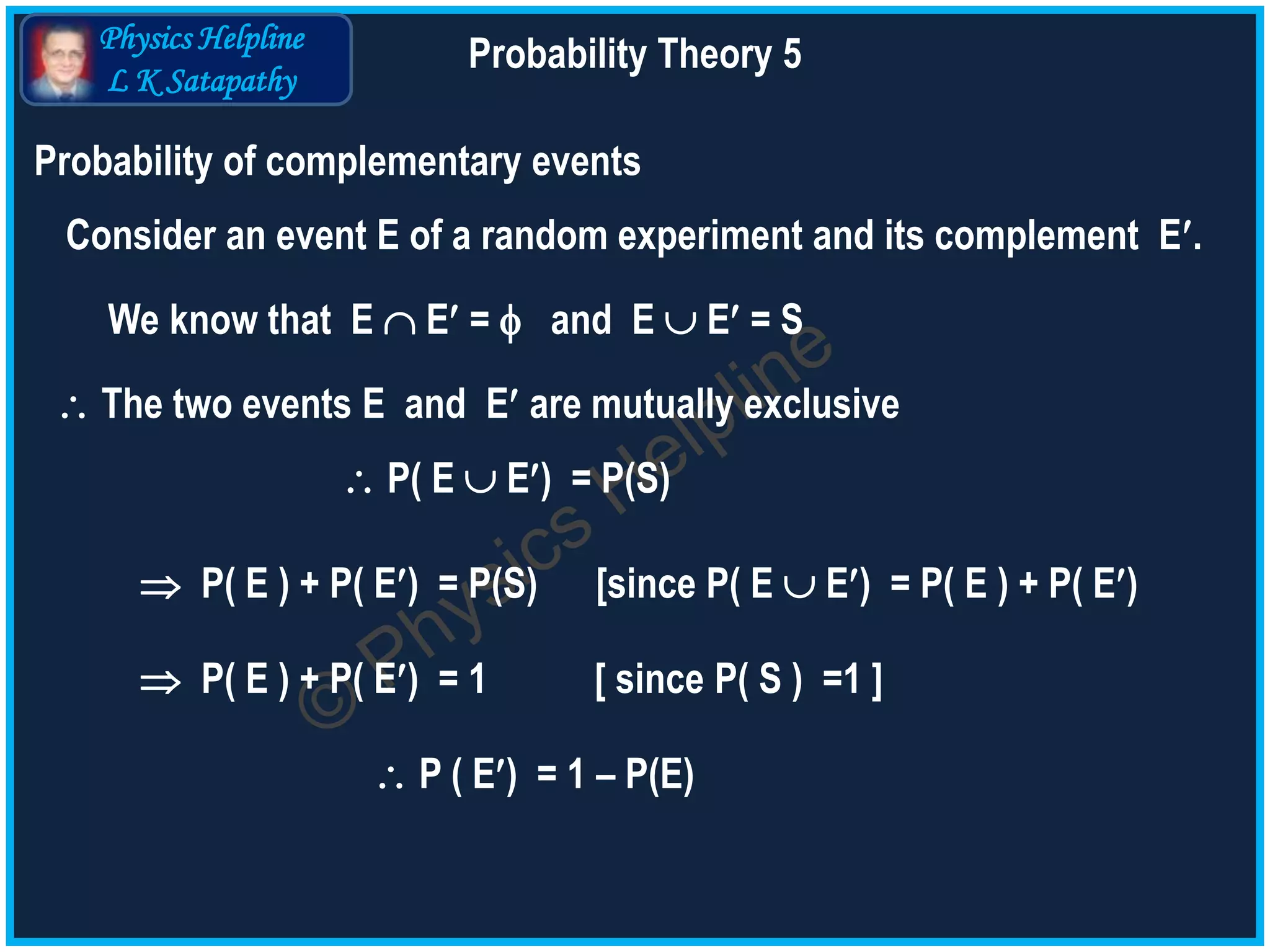 Probability Theory 5 | PPTX | Physics | Science